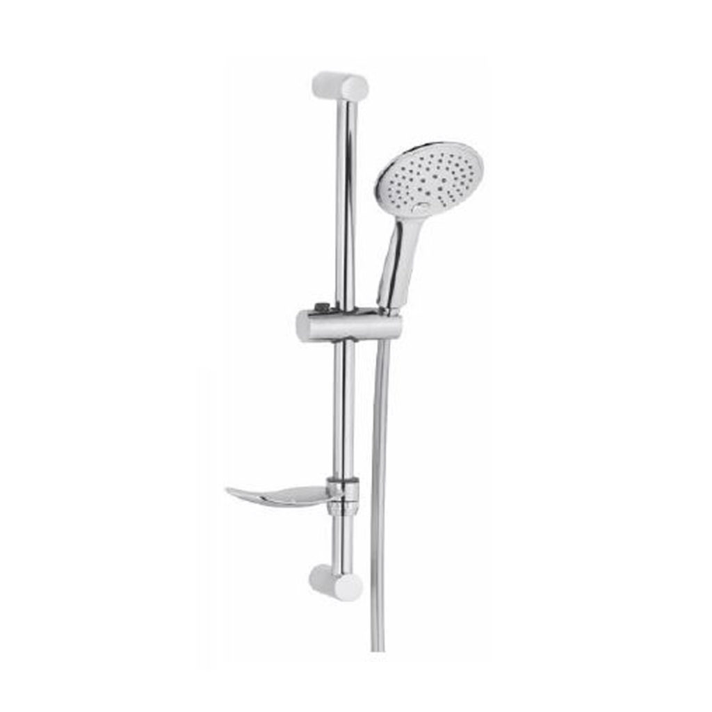 3-Speed Shower Rail Set consisting of luxury hand shower with button ...