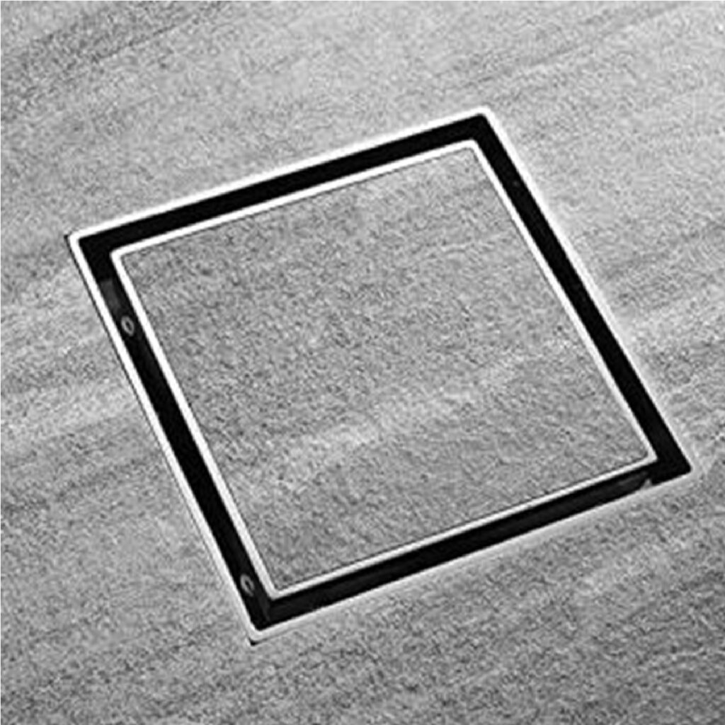 BONOMINI Square Floor Drain / Double-face Stainless Steel tileable ...