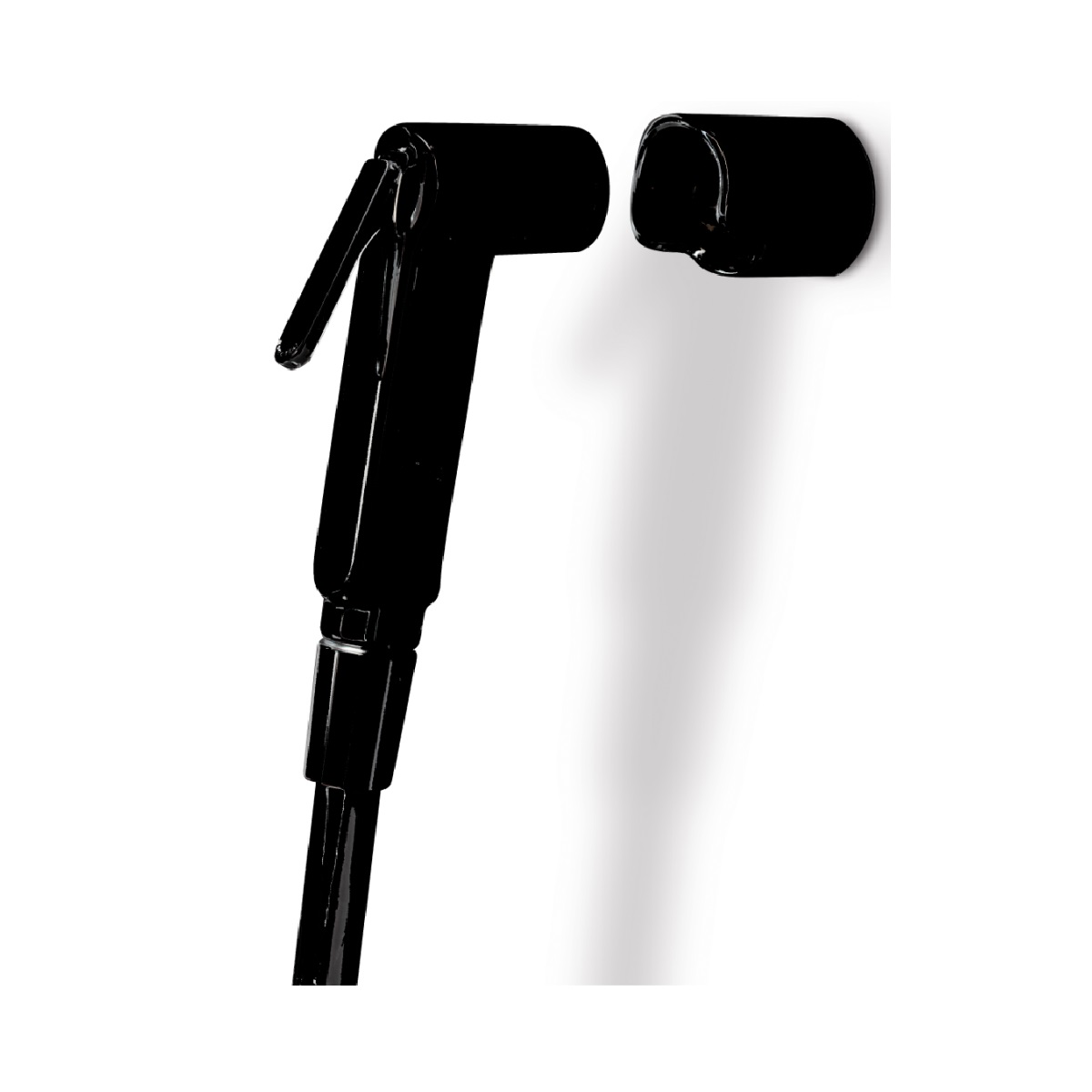 Shattaf Shower Set, ABS matt black trigger • Twist free matt black PVC ...