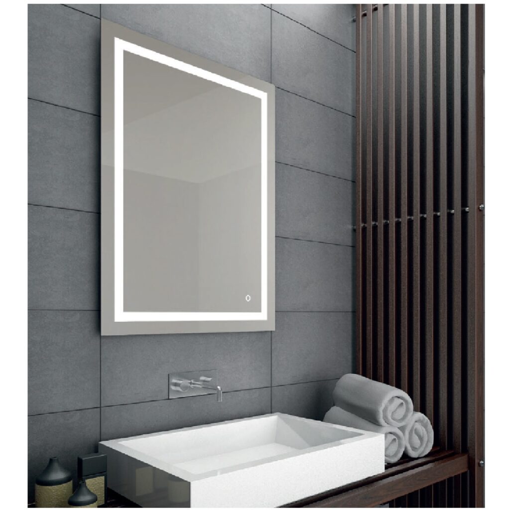 DUBIEL VITRUM Vanity Mirror with LED illumination, IP 55 frosted strip ...