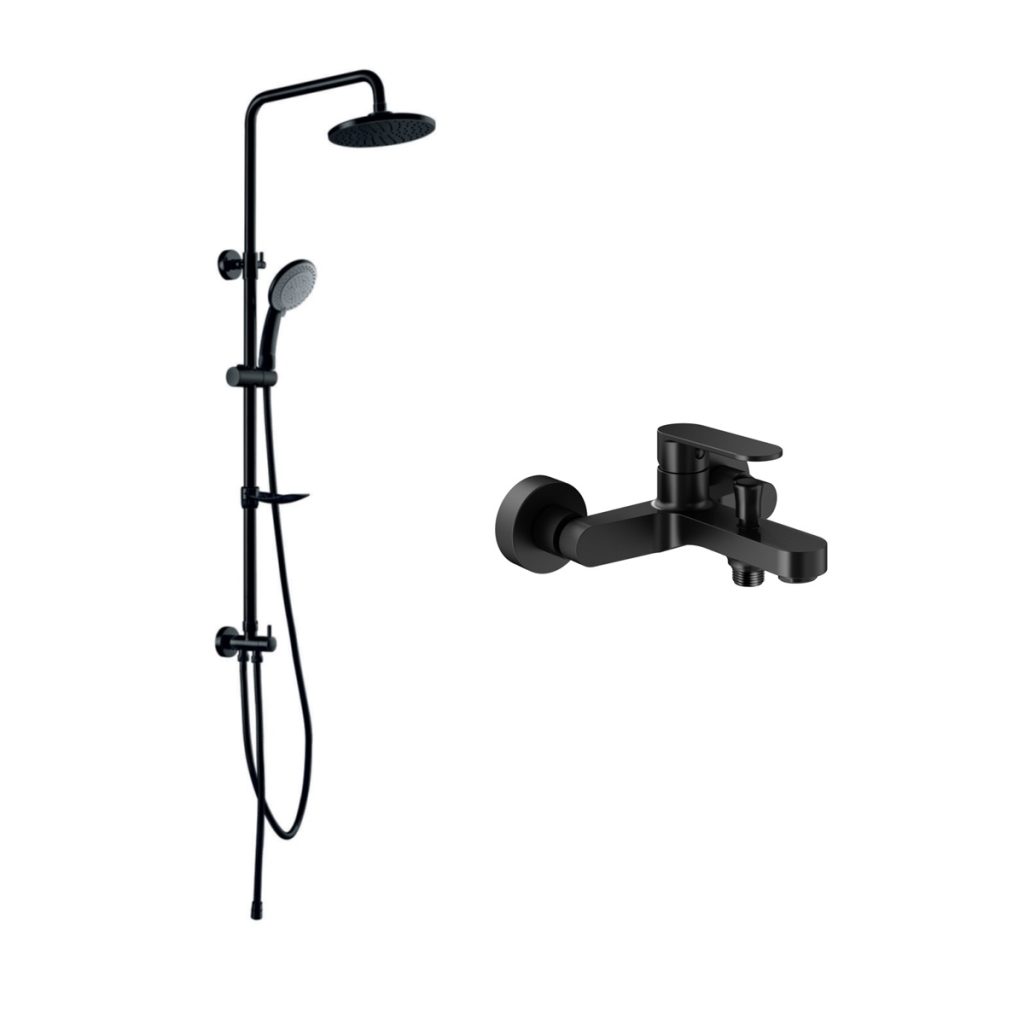 T&M DESIGN Shower Tower Set consisting of : extendable shower column ...
