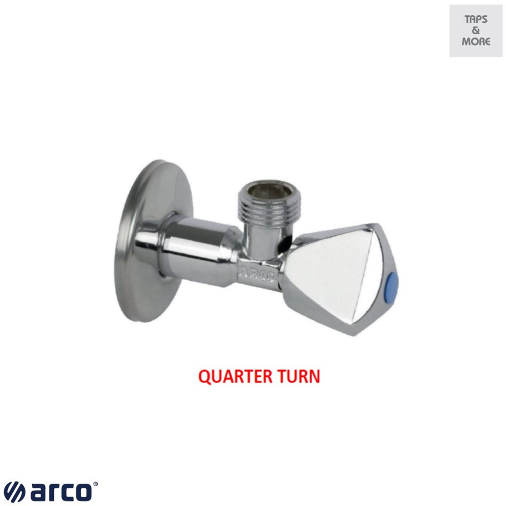 ARCO Triangle metal handle angle valve w/ blue & red markings and ...