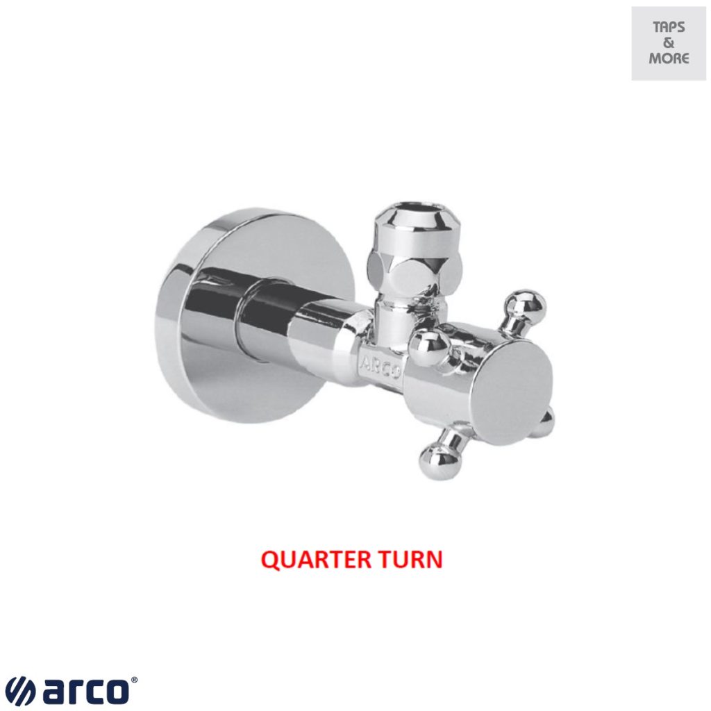 ARCO Decorative metal handle angle valve w/ long compression nut and ...