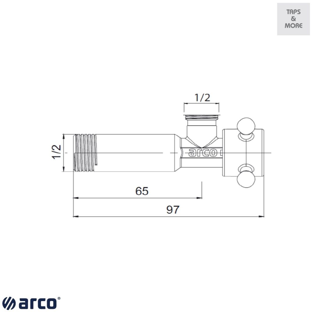 ARCO Decorative metal handle angle valve w/ rosette Size : 1/2 x 1/2 ...