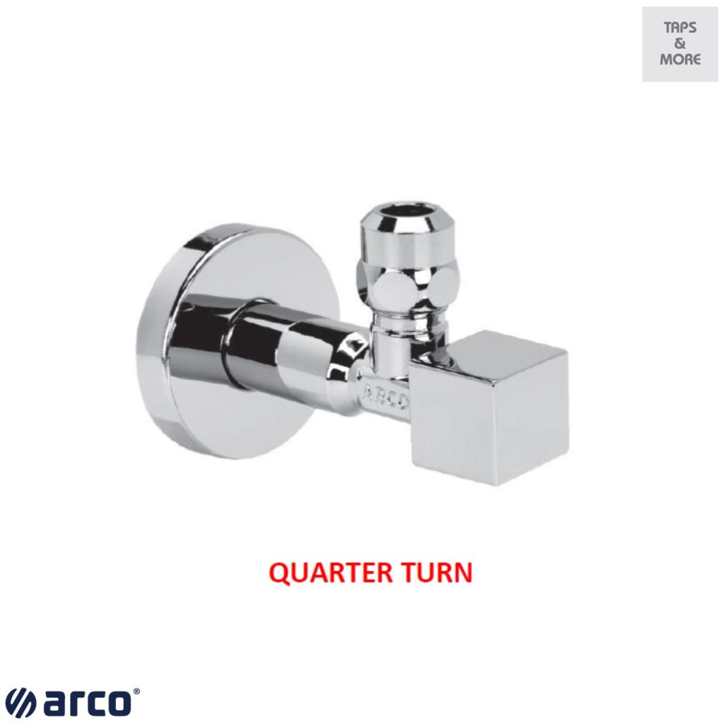ARCO Decorative metal handle angle valve w/ long compression nut and ...