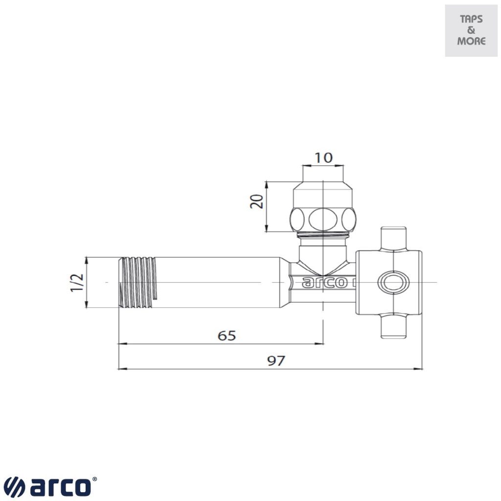 ARCO Decorative metal handle angle valve w/ rosetteSize : 1/2 x 1/2 ...