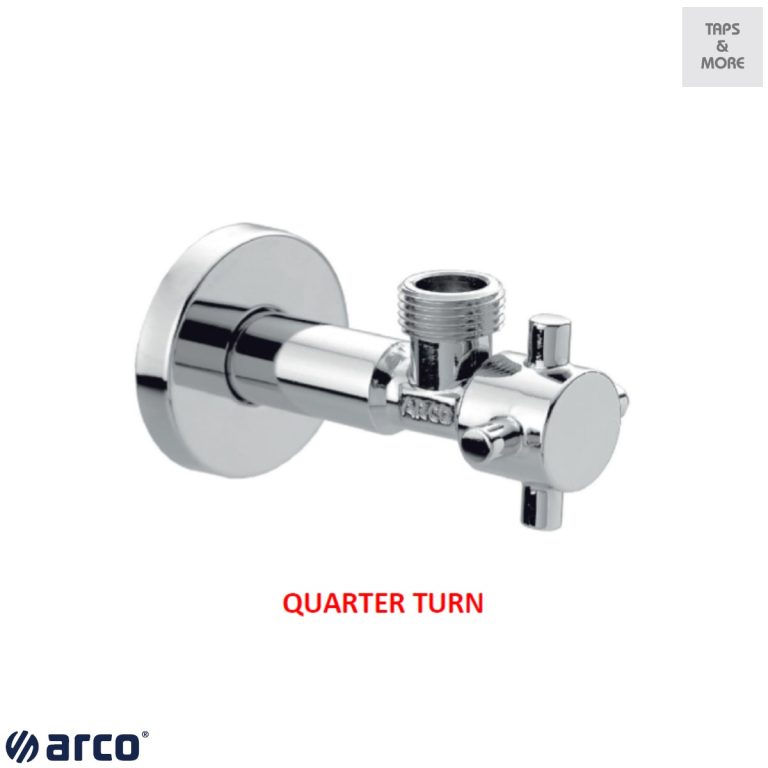 ARCO Decorative metal handle angle valve w/ long compression nut and ...