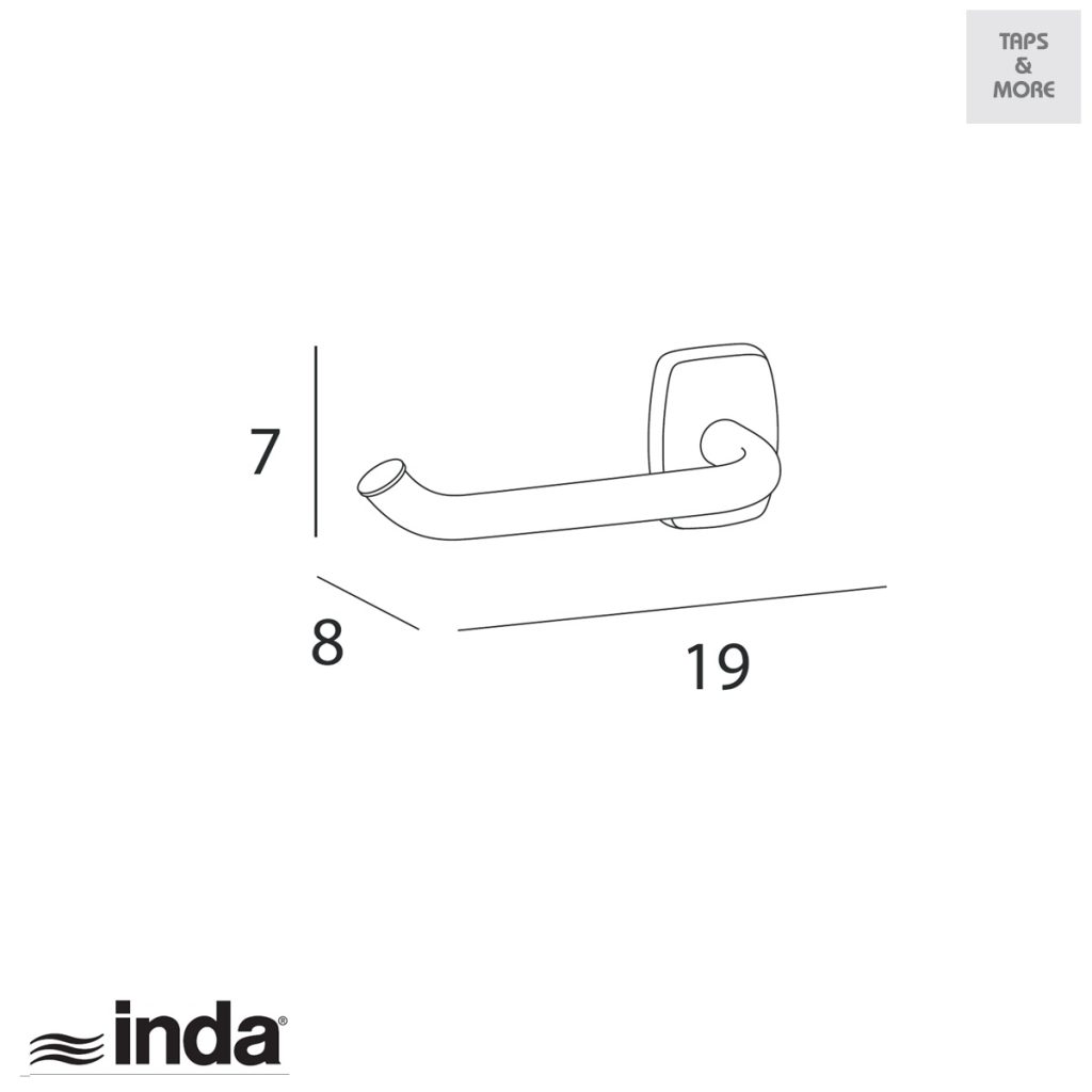 INDA Toilet Paper Holder w/out Cover - Export - TAPS & MORE Dubai