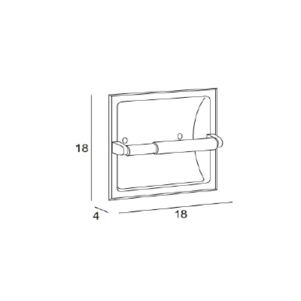 INDA Toilet Paper Holder w/ Cover - Hotellerie - TAPS & MORE Dubai