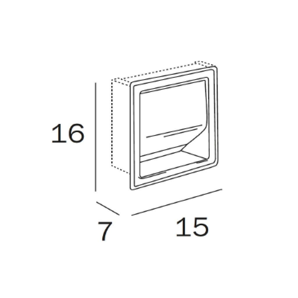 INDA Built-in Single Paper Holder w/ cover-Hotellerie - TAPS & MORE Dubai
