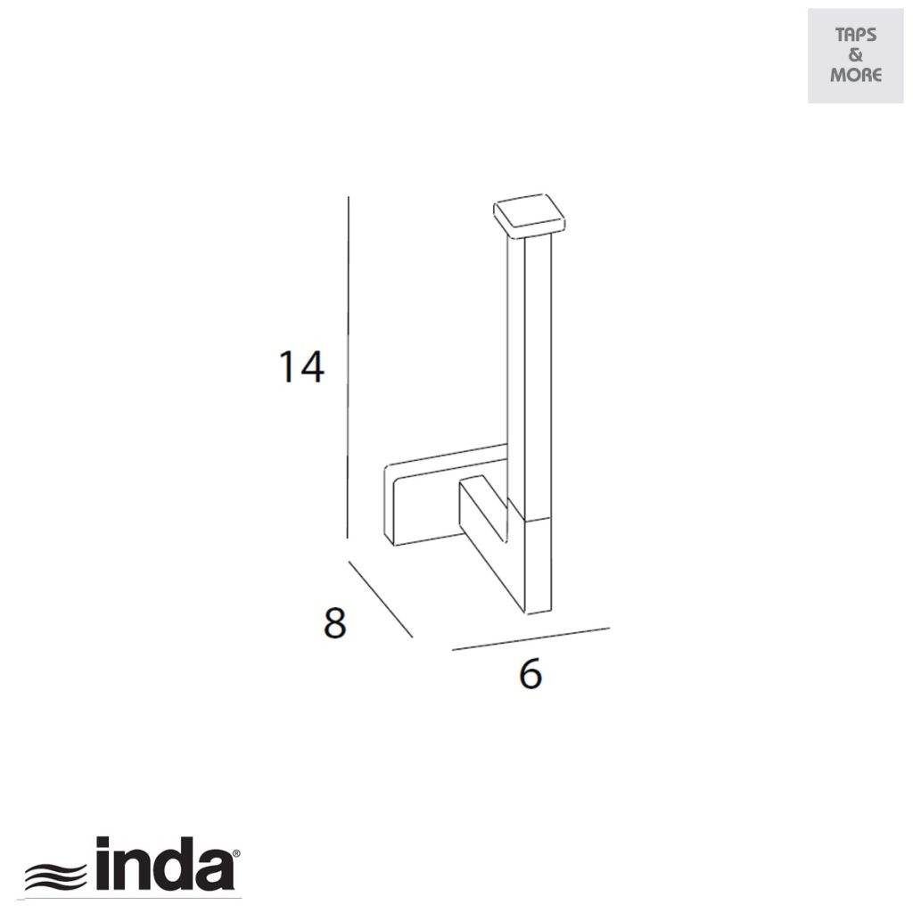 INDA Spare Toilet Paper Holder - Lea - TAPS & MORE Dubai