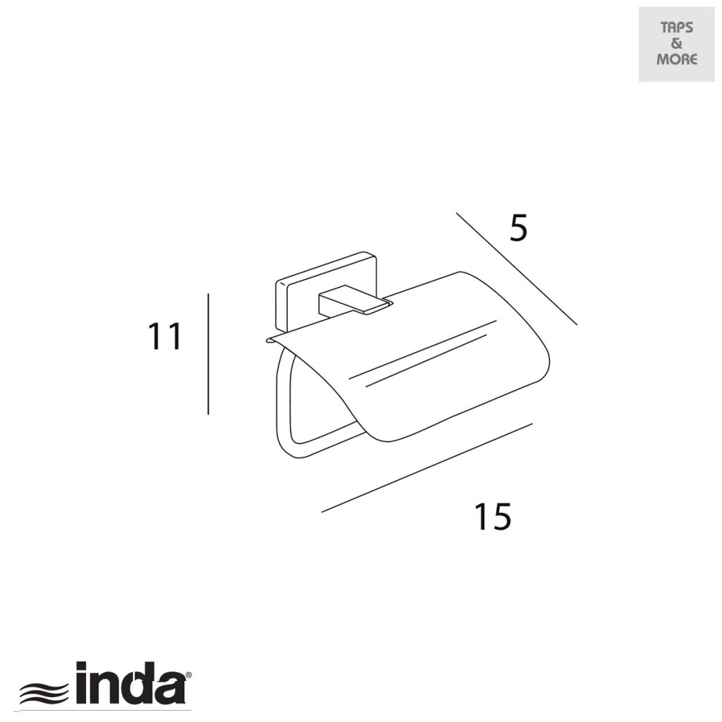 INDA Toilet Paper Holder w/ Cover-Lea - TAPS & MORE Dubai