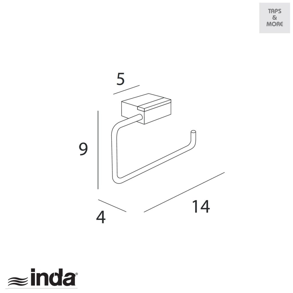 INDA Toilet Paper Holder w/out Cover-Logic - TAPS & MORE Dubai