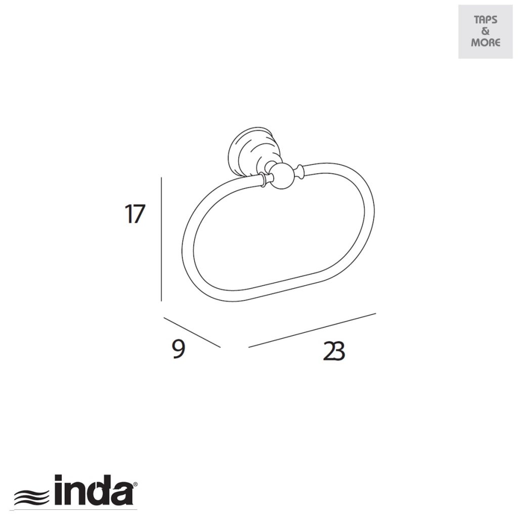 INDA Towel Ring - Raffaella - TAPS & MORE Dubai