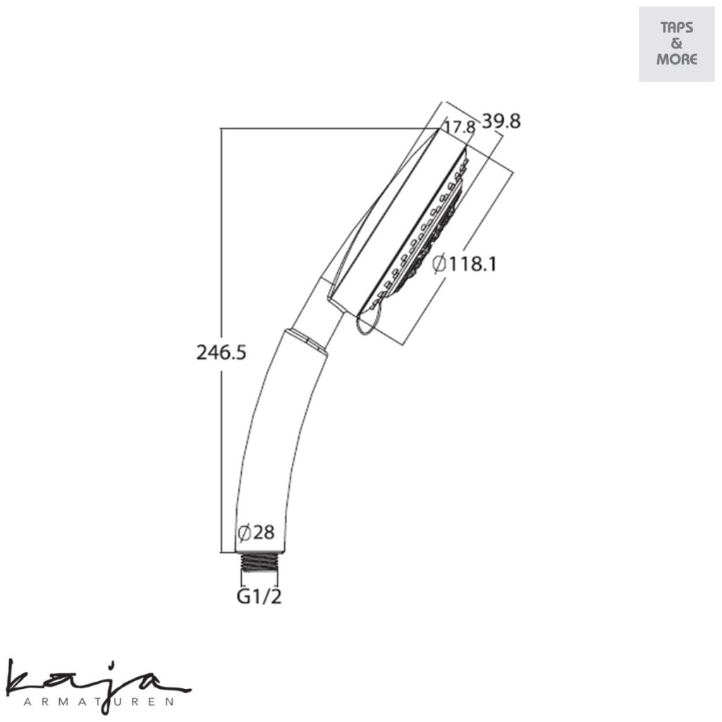 KAJA 4-Speed Hand Shower only - openable - RONDA PLUS - TAPS & MORE Dubai