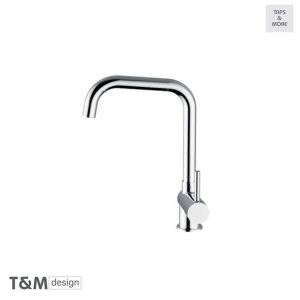 T&M DESIGN Single lever kitchen sink mixer with swivel high spout - Pro ...
