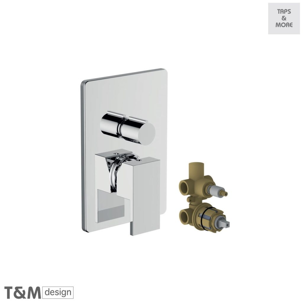 T&M DESIGN Single lever bath / shower mixer with 3-way diverter ...