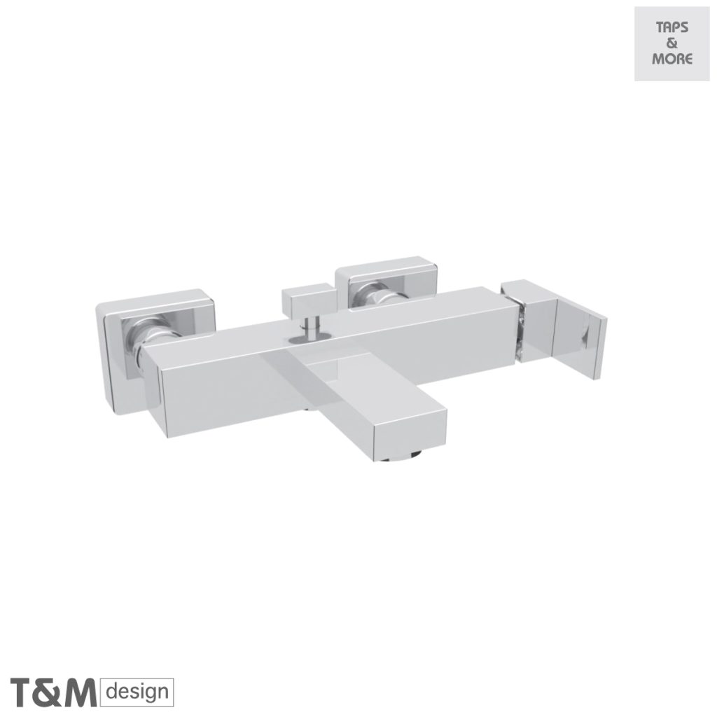 T&M DESIGN Single lever bath / shower mixer with automatic diverter and ...