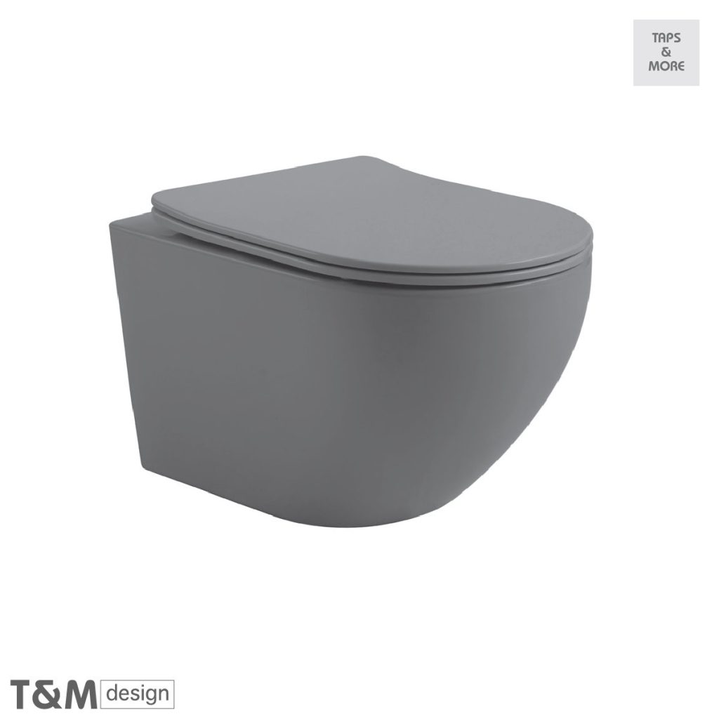 T&M DESIGN Water Closet Washdown WC, wall hung Rimless + Seat and cover ...