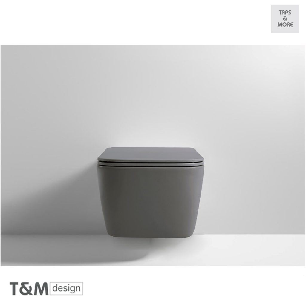 T&M DESIGN Water Closet Washdown WC, wall hung Rimless + Seat and cover ...