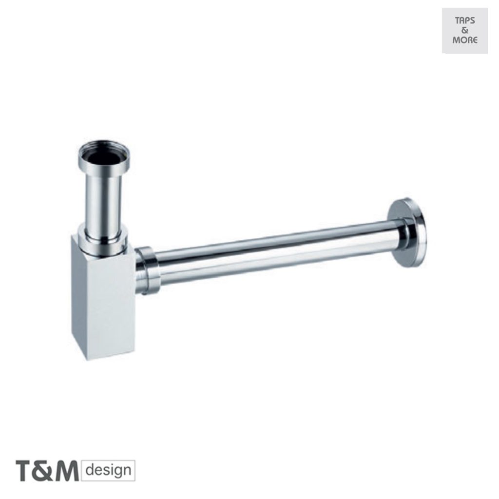 T&M DESIGN Decorative square bottle trap for washbasin Size : 1 1/4 ...
