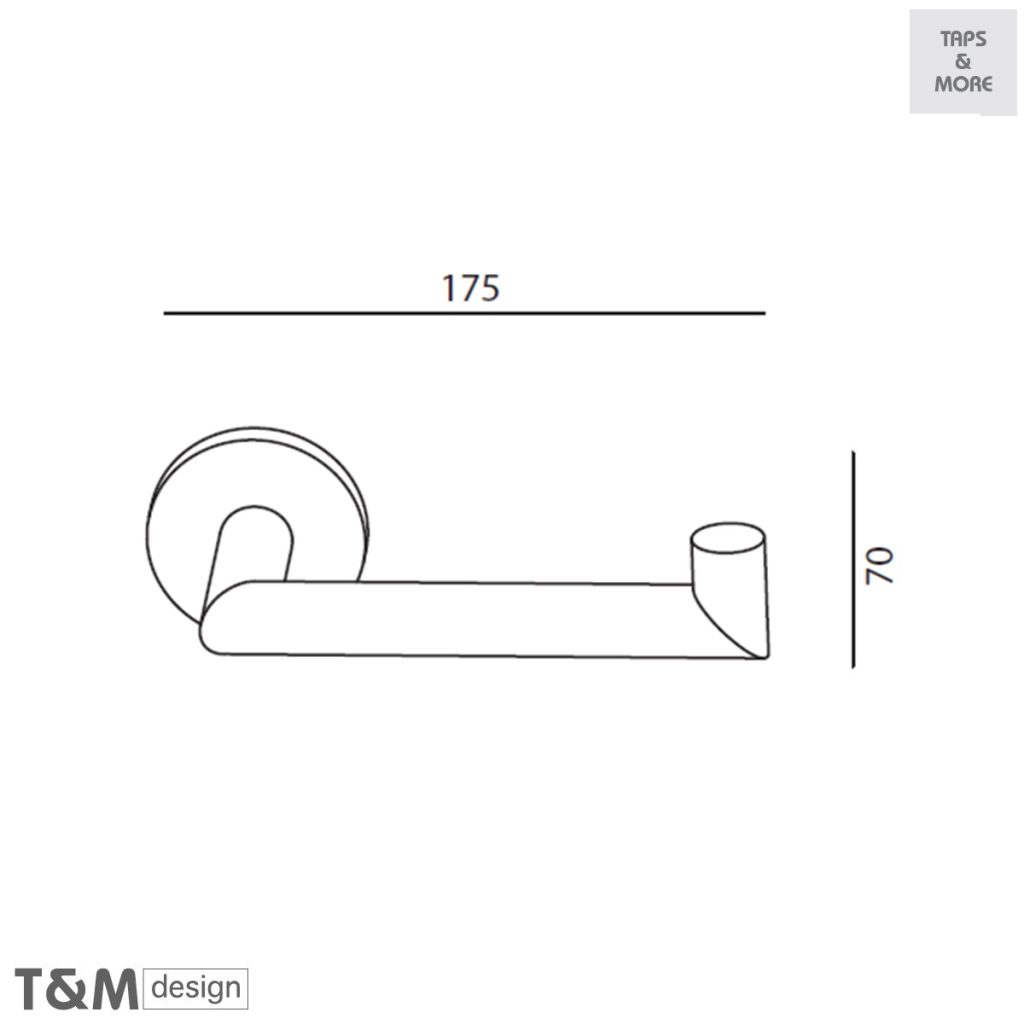 T&M DESIGN Toilet Paper Holder without Cover - Rondo - TAPS & MORE Dubai